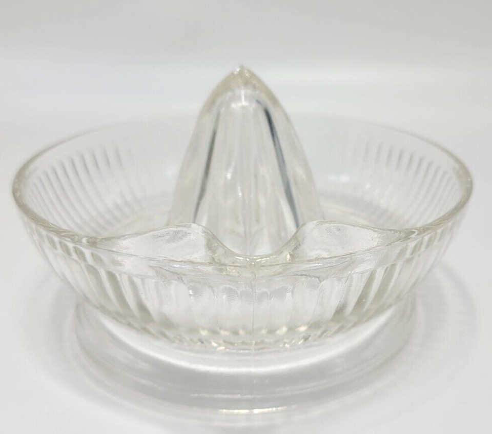 Vintage Clear Glass Orange Citrus Juicer Reamer Extractor | eBay