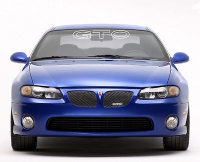 Pontiac GTO OUTLINED LETTERS Windshield Banner Decal 4" x 22" | eBay