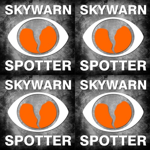SkyWarn Spotter 4 Pack 5" Vinyl Decals Storm Chaser SkyWarn, emergency ...
