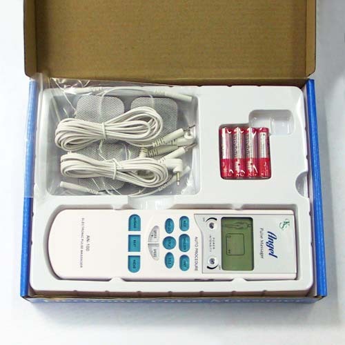 TENS Unit Handheld Electronic Pulse Massager Electrotherapy Pain Relief ...