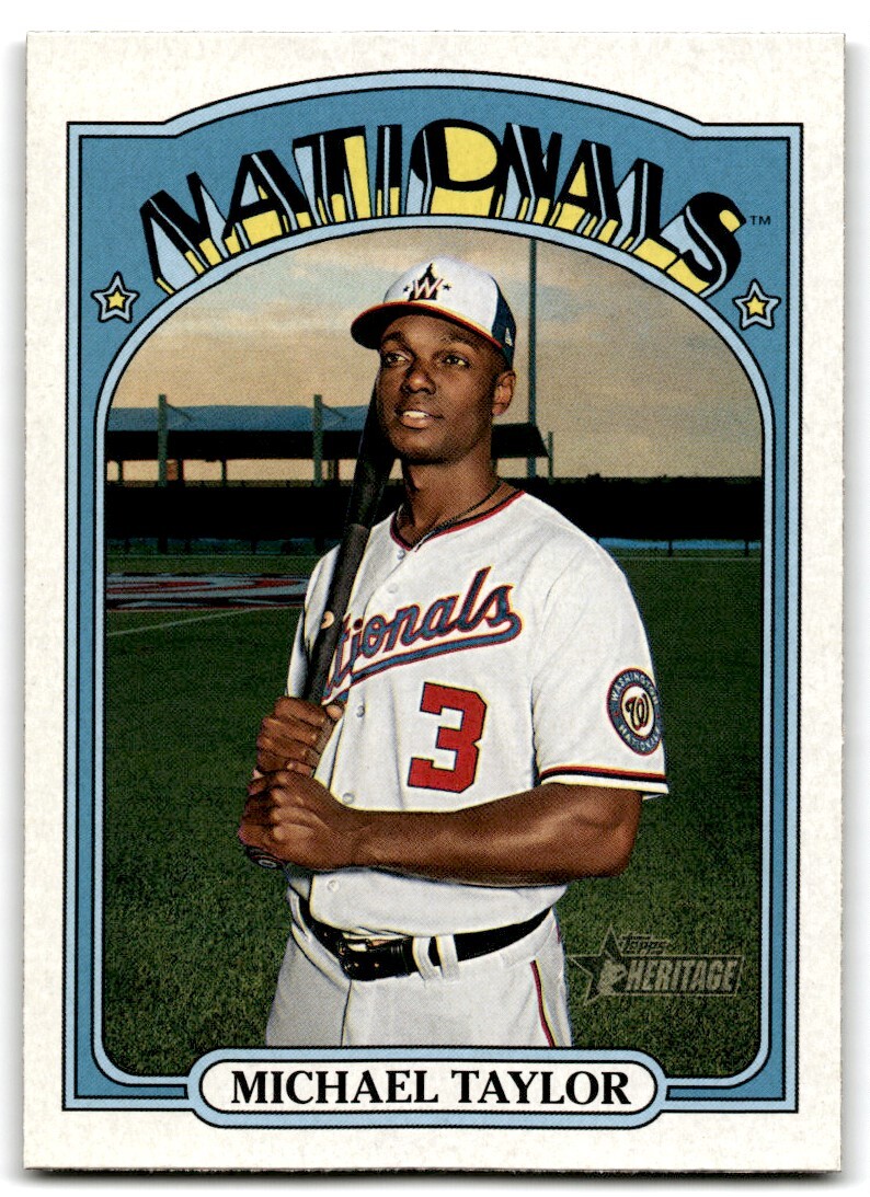 2021 Topps Heritage Michael Taylor Washington Nationals #200 | eBay