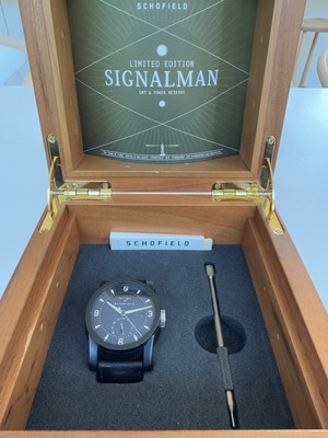 Schofield Signalman #41/300 Black DLC Men’s Watch. Full Set With All ...