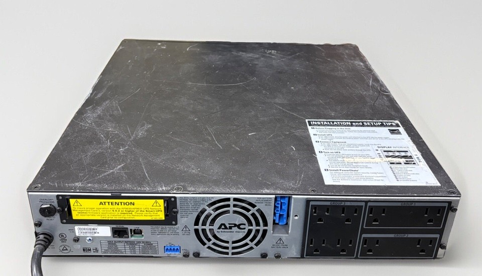 APC SMX1500RM2U 8 Outlets Uninterruptible Power Supply w/Battery Case ...