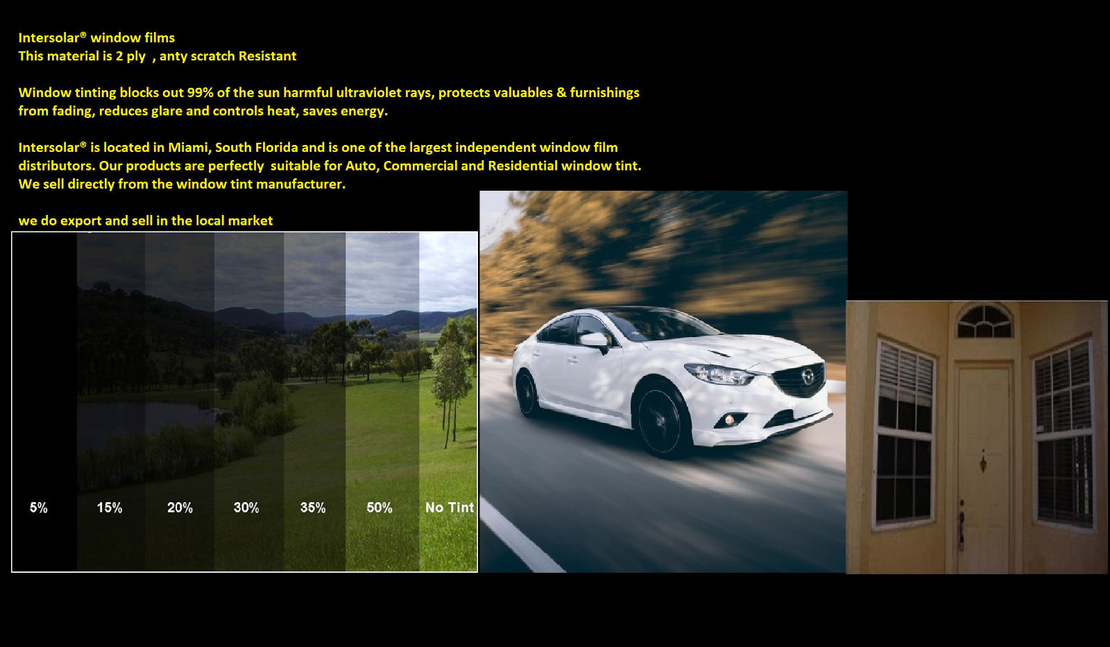 WINDOW TINT FILM ROLL 5% 5 feet x 50FT Intersolar® SR Liquidation | eBay