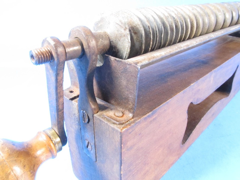 as-is uncommon hand cranked wet grinder for wood carving gouges tools ...