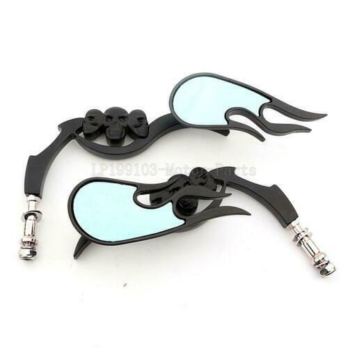 Flame Skull Motorcycle Mirror For Harley Davidson Sportster Road Glide ...