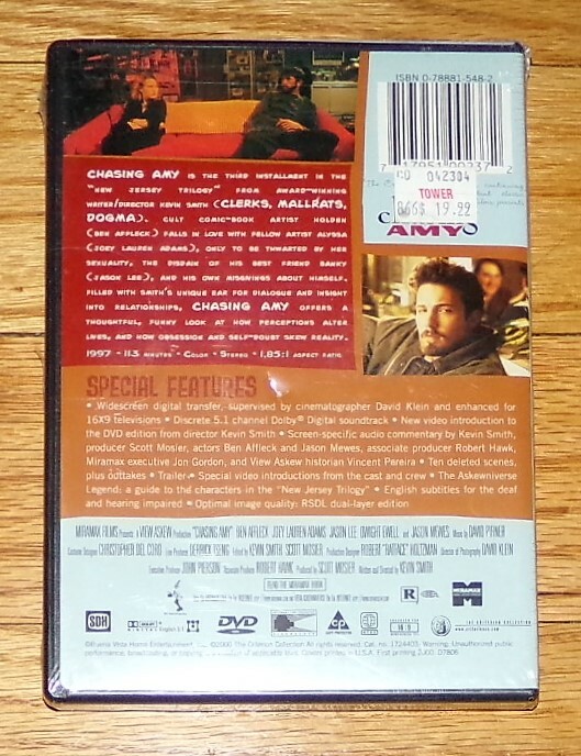 Chasing Amy (DVD, 2000, Criterion Collection) Ben Affleck Joey Lauren ...