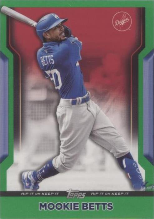 2021 Topps Rip - Mookie Betts #59 Green Ripped /15 for sale online | eBay