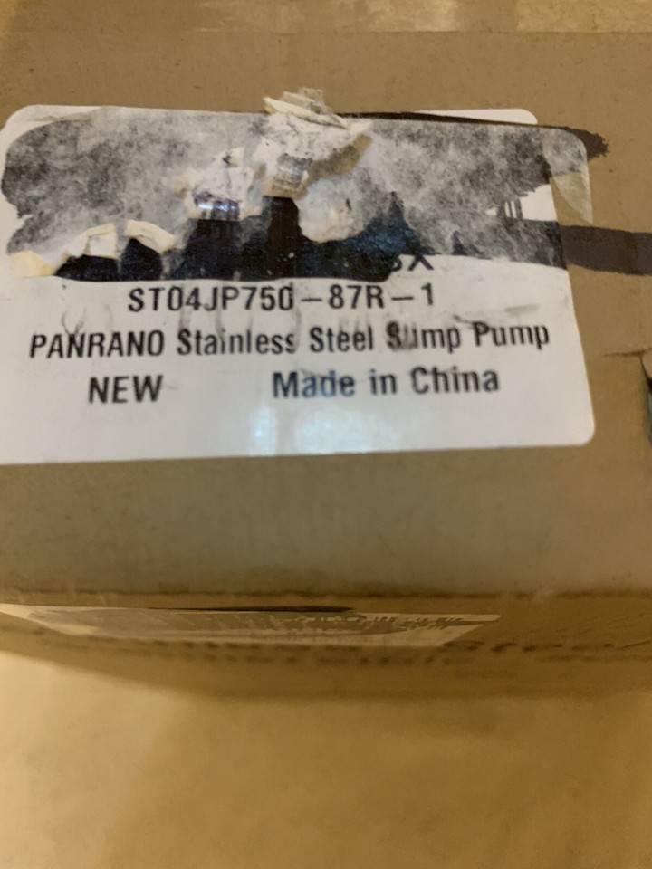 PANRANO 1HP Sump Pump Submersible Water Pump Stainless Steel Utility ...