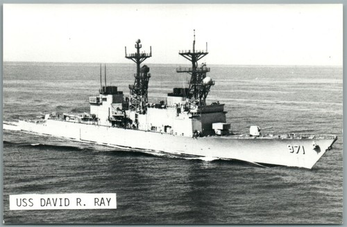 MILITARY SHIP USS DAVID R. RAY VINTAGE REAL PHOTO POSTCARD RPPC | eBay