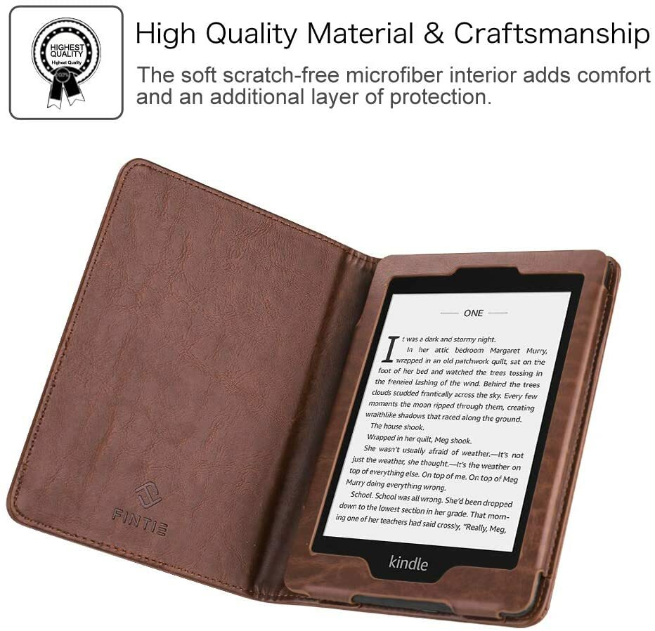 For All-New Amazon Kindle Paperwhite 10th Gen 2018 PU Leather Folio ...