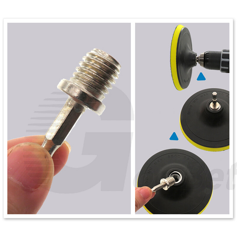 Electric Drill Adapter Mandrel Attachment for Angle Grinder Backing Pad ...