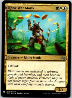 Magic the Gathering Rhox War Monk Mystery Booster List Free Shipping ...