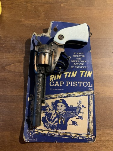 Kilgore “ Rin Tin Tin “ Cap Gun 1955 Unused On Original Card / Unfired ...