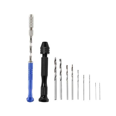 27 Pcs Pin Vise Hand Drills Bits Set, Precision Pin Vise and Semi ...