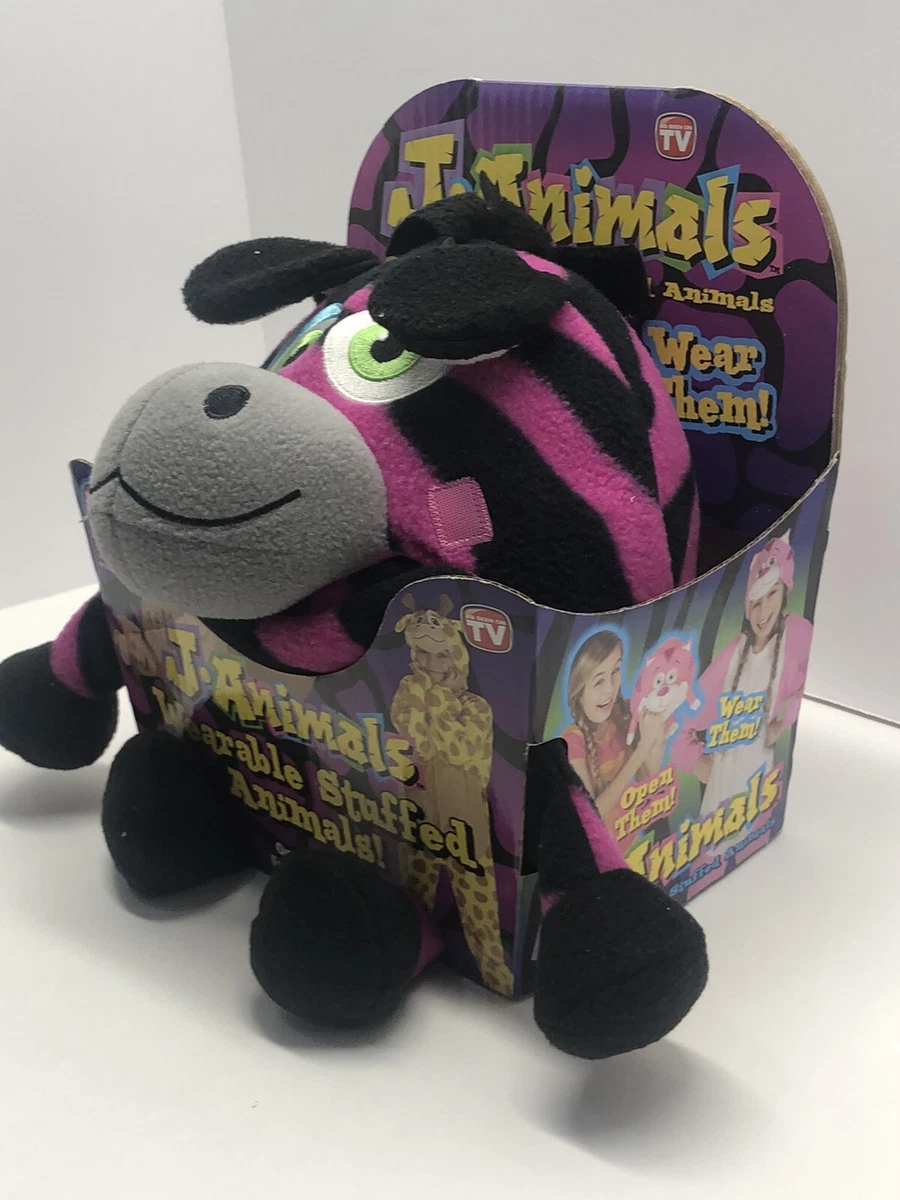 Janimals Wearable Stuffed Animals Zebra