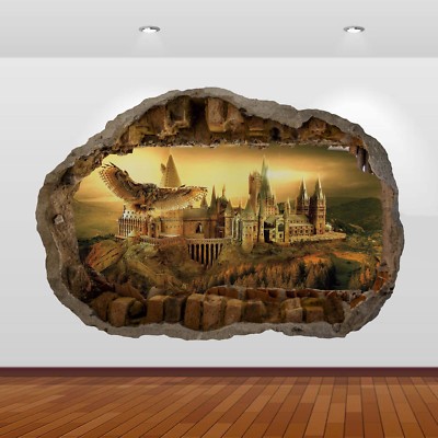 Hogwarts Castle Alley 3D Smashed Wall Sticker Poster Decal Art 822 | eBay