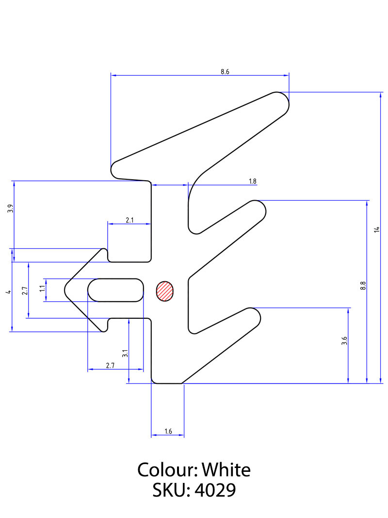 White E Fir Tree Upvc Glazing Gasket Weather Seal Door or Window 6mtr ...