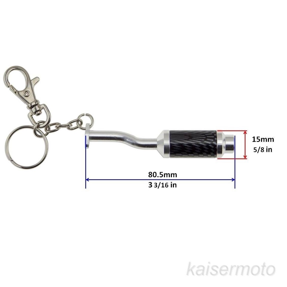 GSXR YZF CBR ZX Ninja Carbon Exhaust Muffler Motorcycle Key Chain Ring ...