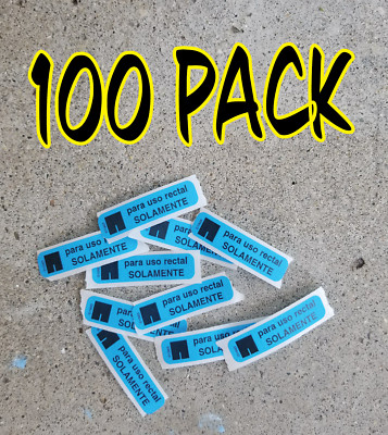NEW 100 PACK "para uso rectal SOLAMENTE" pegatinas de broma Decal ...