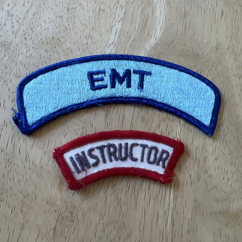 Vintage Lot Of 2 Emt & Instructor Patch | eBay