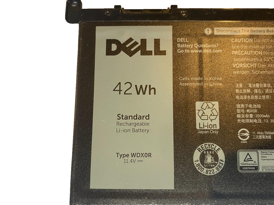 Genuine Dell Latitude 13 3189 3180 3190 WDX0R Battery 42Wh 60-69% ...