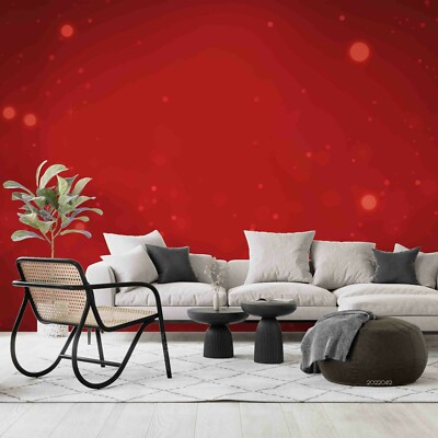 3D Red Circle Texture Self-adhesive Removable Wallpaper Murals Wall 271 ...
