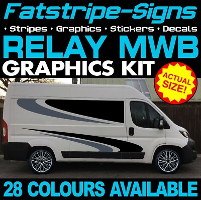 fits Citroen Relay Graphics Stripes Stickers Decals Camper Van Motohome ...