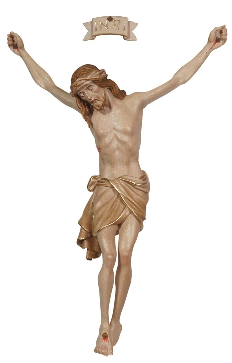 12" Body of Jesus - Siena Style Corpus INRI Plaque 3x Stain Finish Made ...