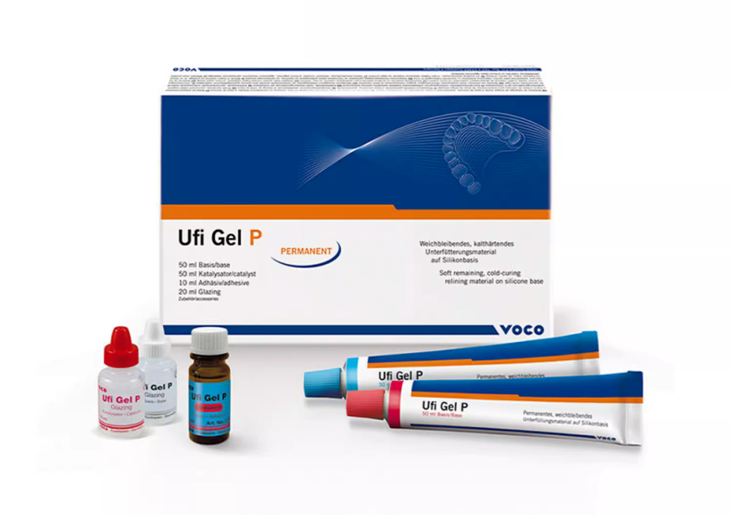 VOCO 2070 UFI Gel P Permanent Soft Relining Material Set Tube | eBay