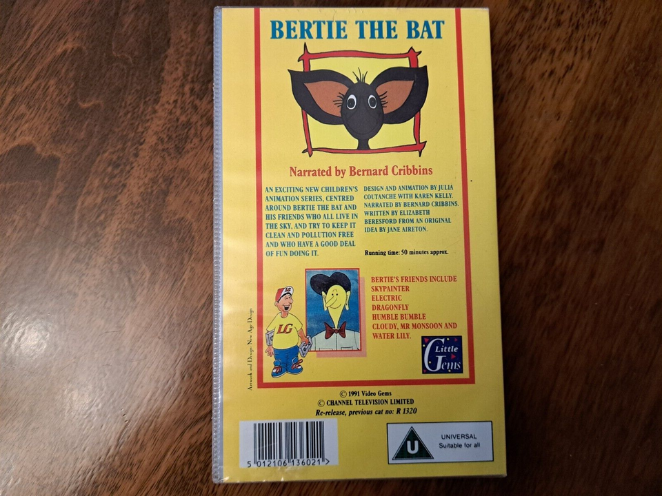 RARE BERTIE THE BAT VHS VIDEO NARRATED BY BERNARD CRIBBINS | eBay UK