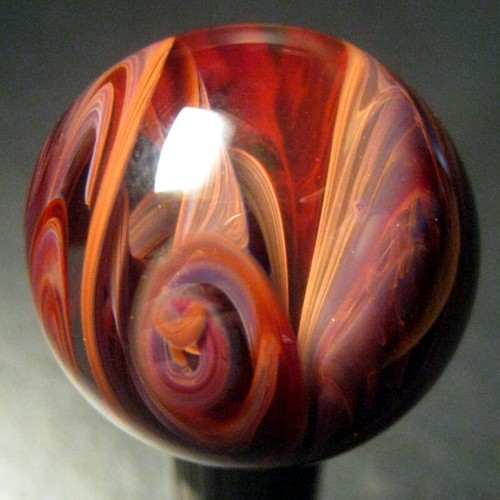 Boomwire Glass Marble .86" lampwork boro handmade contemporary art ...