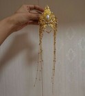 1/6 1/4 1/3 BJD Pilgrim Gold Head Crown Headband Hat Pearls Chains ...