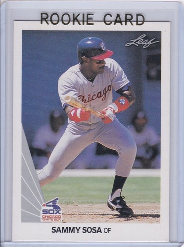 SAMMY SOSA ROOKIE CARD 1990 Leaf Baseball Chicago White Sox CUBS RC ...