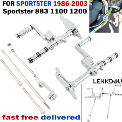 CNC Forward Control Kit Foot Pegs For Harley Sportster 883 1200 XLH XL ...