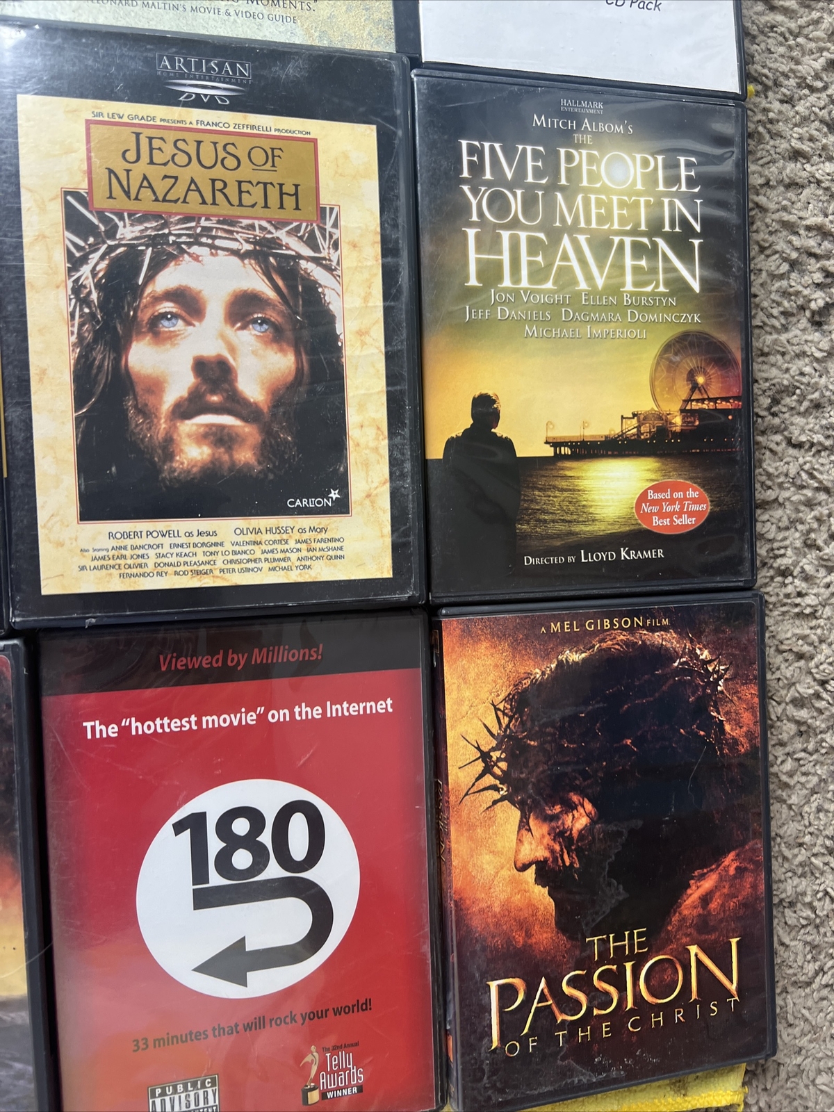 9 Christian Dvds Jesus Of Nazareth Holy Bible Noah’s ark The passion Of ...