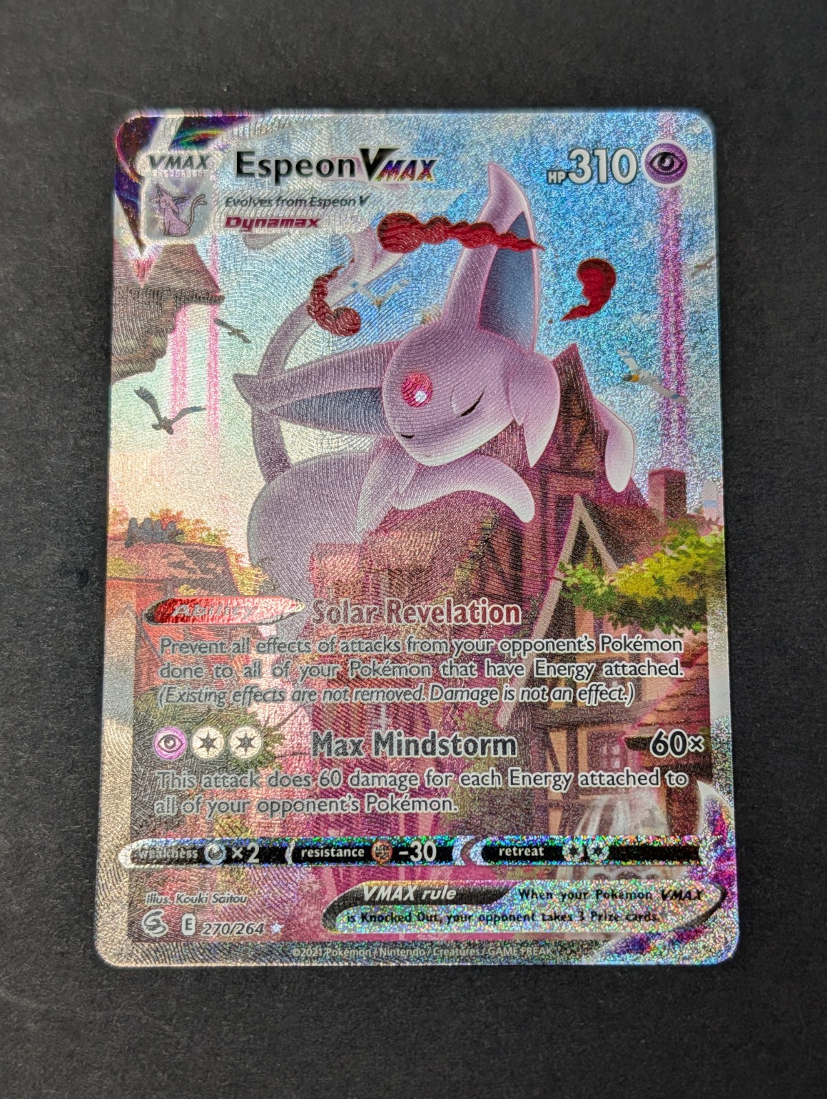 Espeon VMAX 270 Current Market Value | Fusion Strike