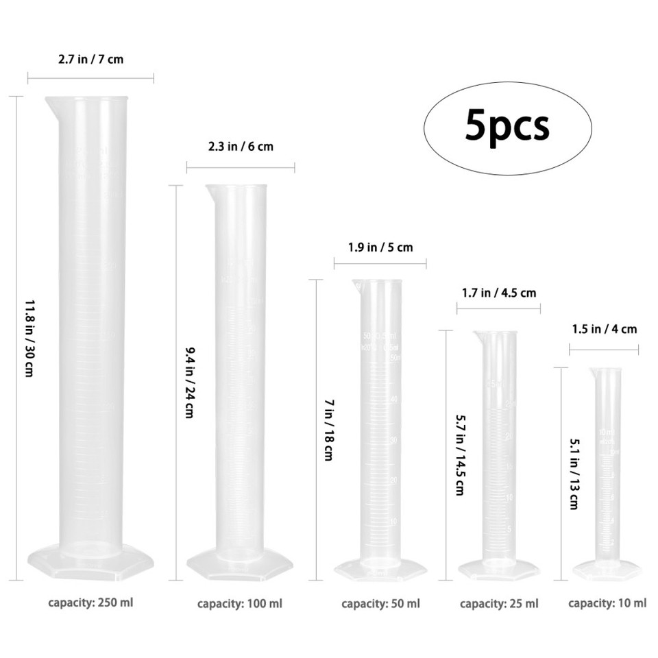 Plastic Graduated Cylinders and Beakers Triangular 50ml Measuring | eBay