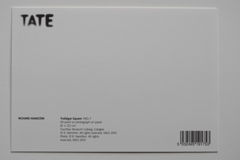 RICHARD HAMILTON: "Trafalgar Square" limited Art-Postcard (exhibition ...