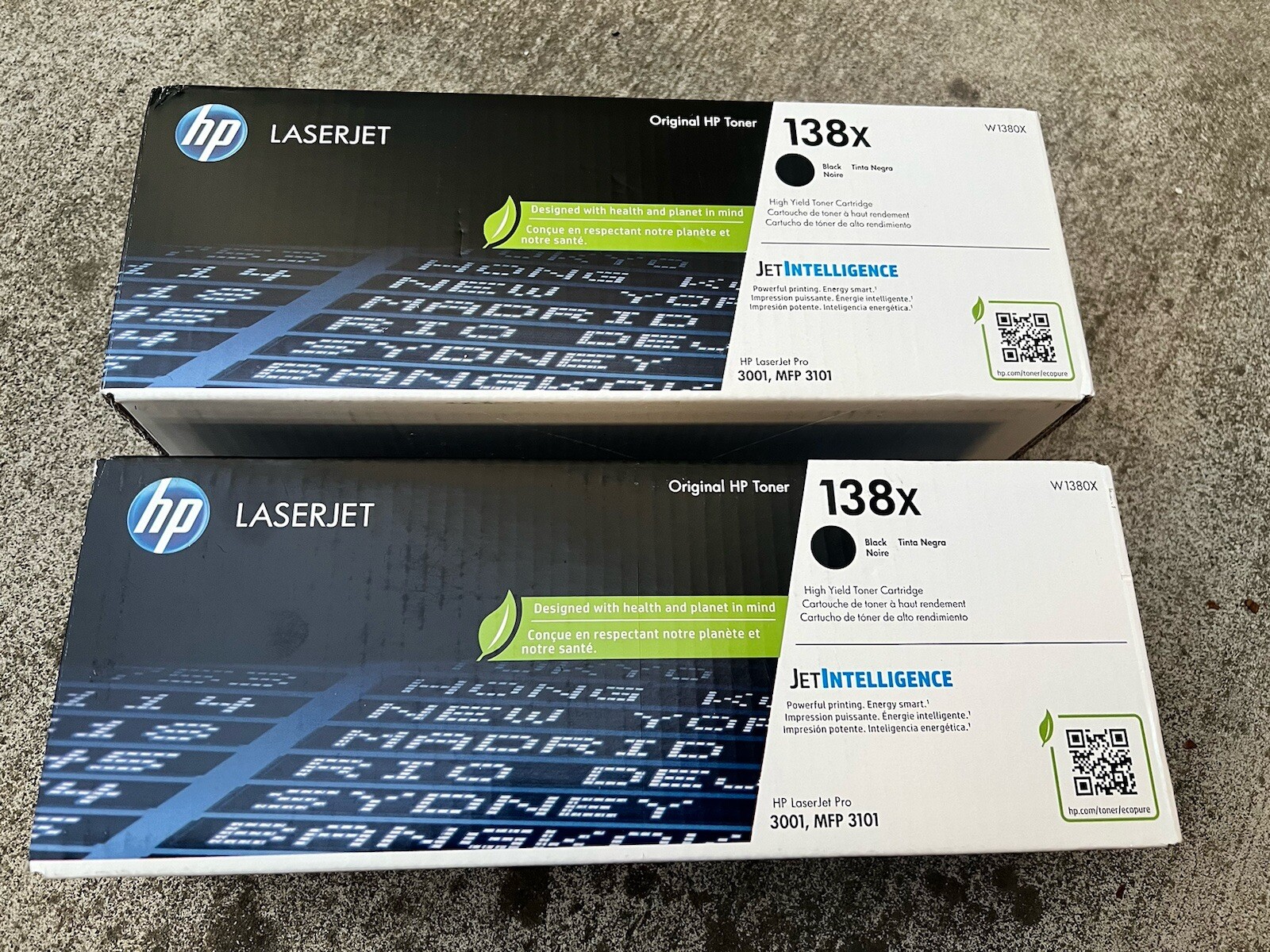 2 HP 138X Original High Yield Laser Toner Cartridge Black W1380X | eBay