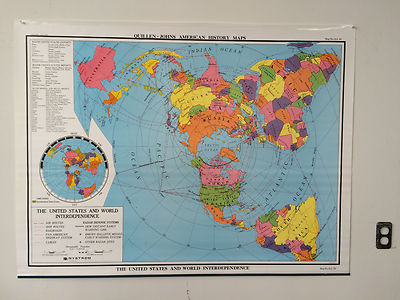 Nystrom Quillen-Johns Old School Map "The United States & World ...