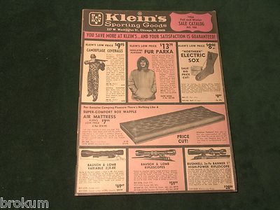 1966 FALL & WINTER #950 BARGAIN CATALOG KLEIN'S SPORTING GOODS 80 PGS ...