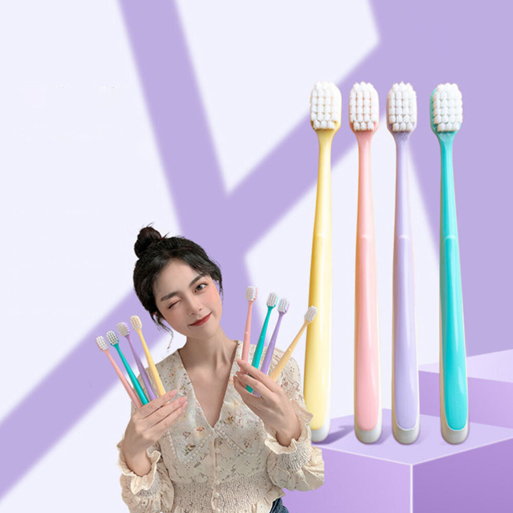 4 Pcs Soft Cotton Toothbrush Set Fur Pp Travel Miss Bristle | eBay