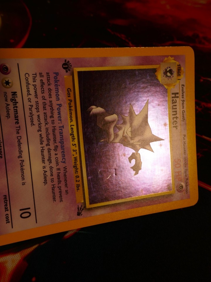 MP (1st edition) Pokemon HAUNTER Card Set 6/62 Holo Rare WOTC Played#4 ...