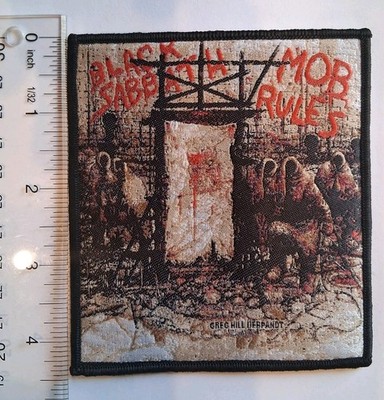 Black Sabbath Mob Rules Black Border Woven Patch | eBay