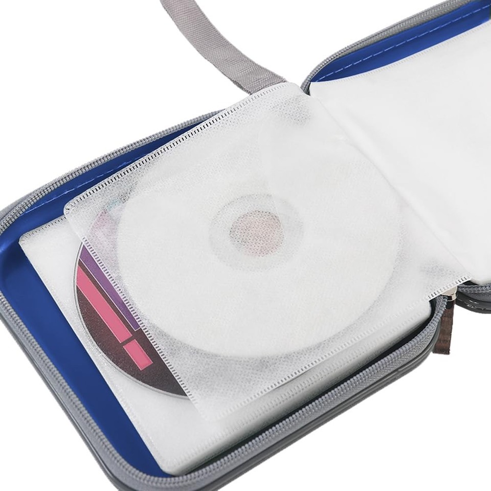 48 Capacity CD Case, Portable Hard Plastic DVD Storage Case, CD ...