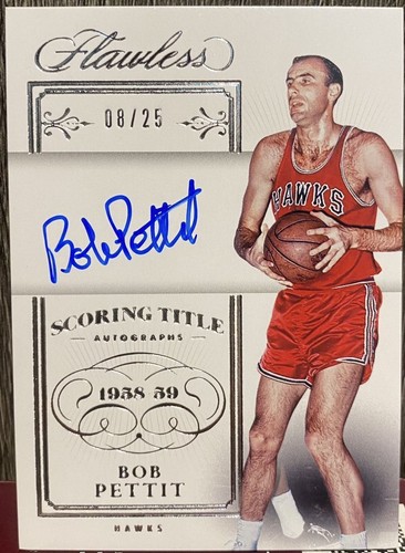 2023-24 PANINI Flawless Bob Pettit FLAWLESS SCORING TITLE AUTOGRAPHS ...