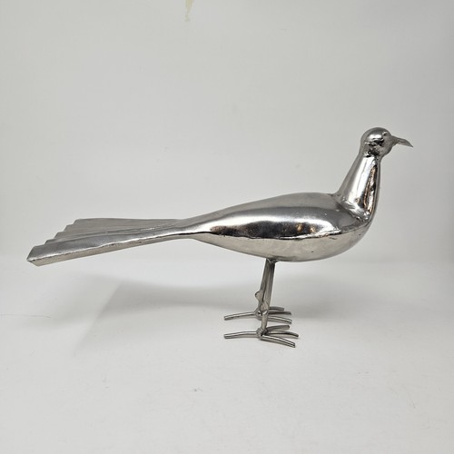 Pottery Barn Metal Bird Distressed Home Decor Ocean Beach Statue | eBay