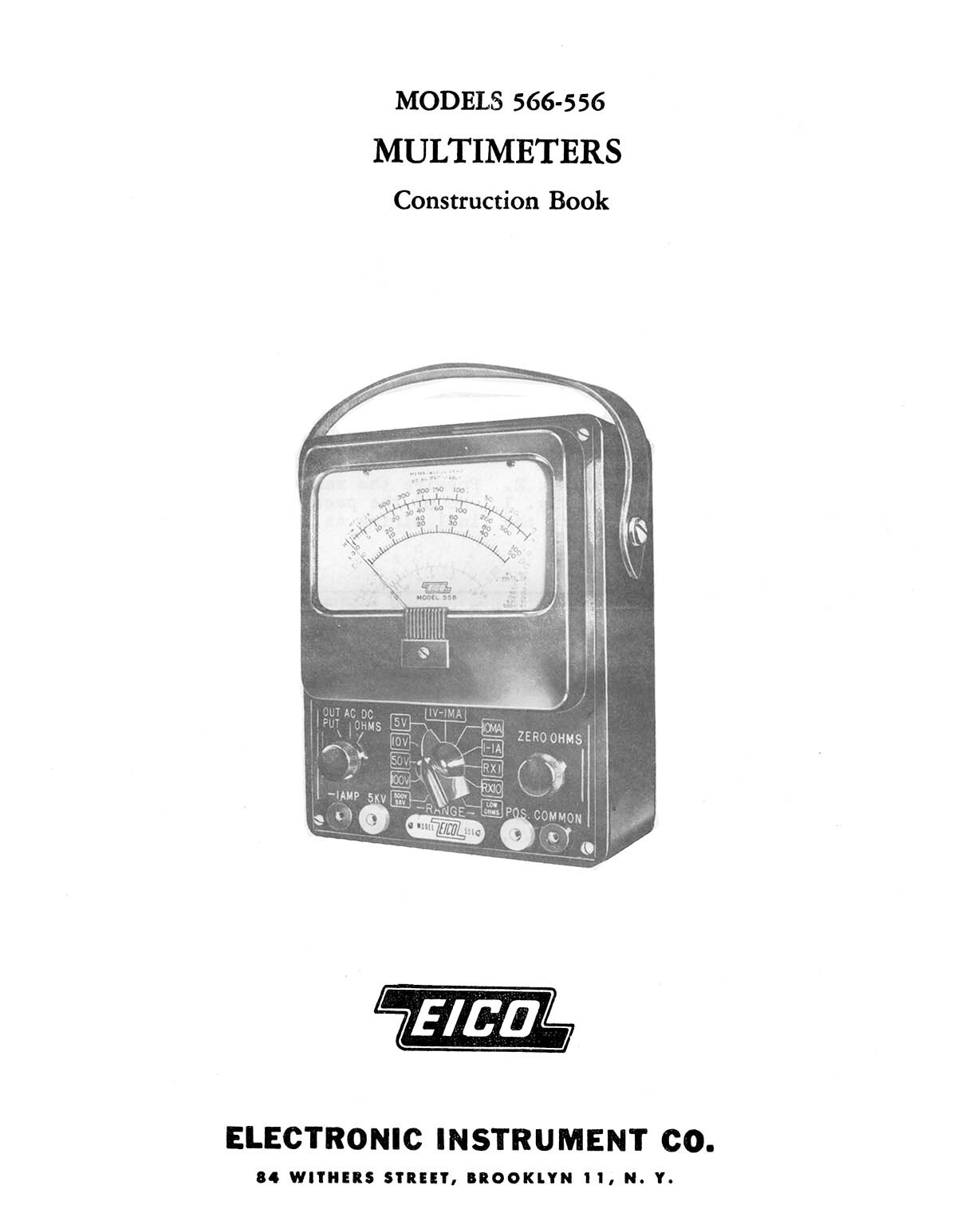 EICO Model 566 556 Multimeter Construction Manual | eBay