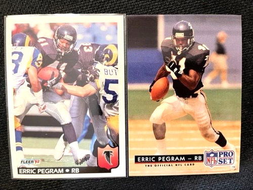 NFL - Erric Pegram 1992 Fleer & 1992 Pro Set Football - Falcons | eBay